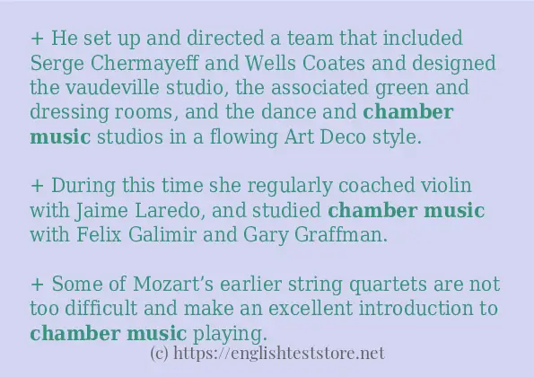 "Chamber music" how to use? - EnglishTestStore Blog