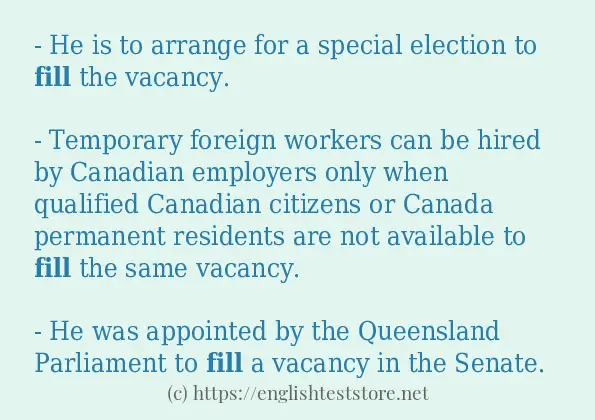 Example Sentences Of fill EnglishTestStore Blog Example Sentences Of fill EnglishTestStore Blog