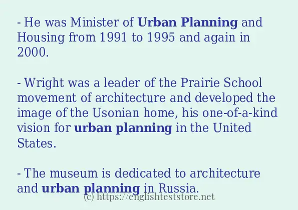 Example Sentences Of urban Planning EnglishTestStore Blog