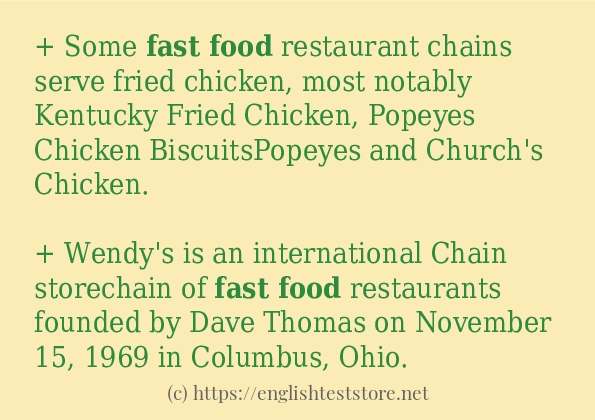 "Fast food" how to use? - EnglishTestStore Blog