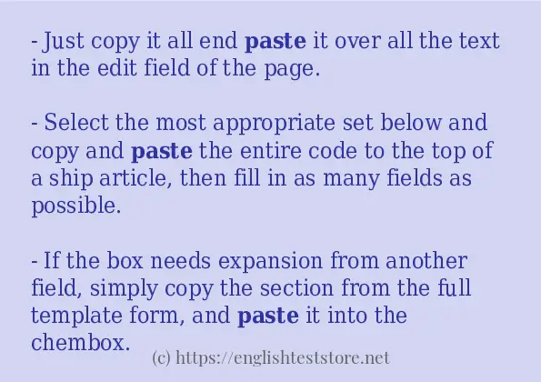 How To Use In sentence Of paste EnglishTestStore Blog How To Use In sentence Of paste EnglishTestStore Blog