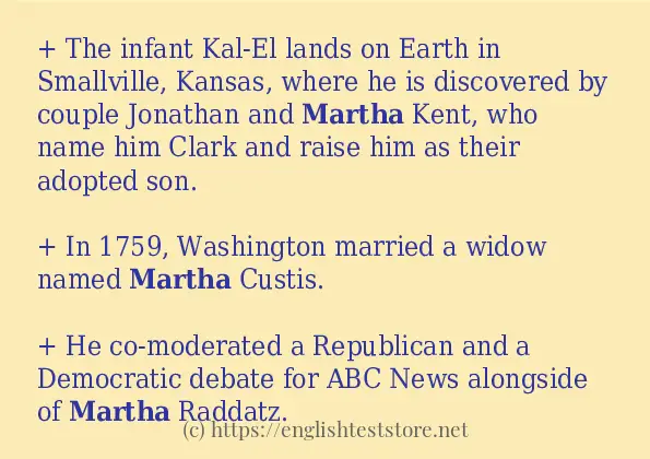 How to use the word "martha" - EnglishTestStore Blog