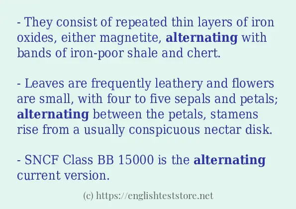 Make sentence of "alternating" - EnglishTestStore Blog