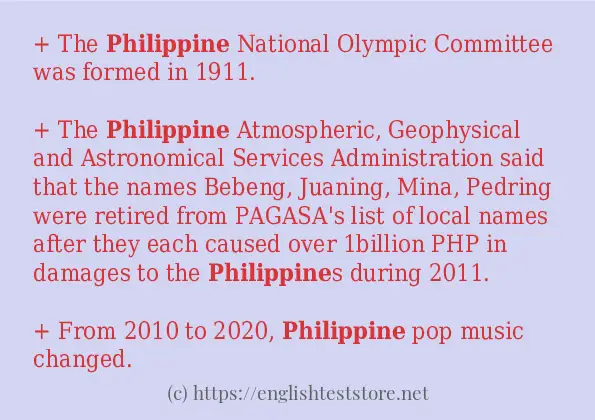 Sentence example of "philippine" - EnglishTestStore Blog