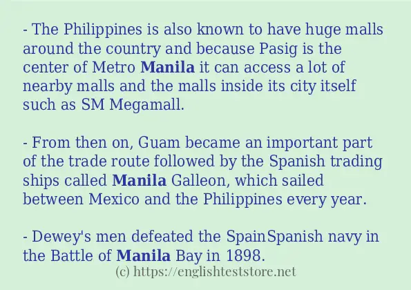 Some example sentences of "manila" - EnglishTestStore Blog