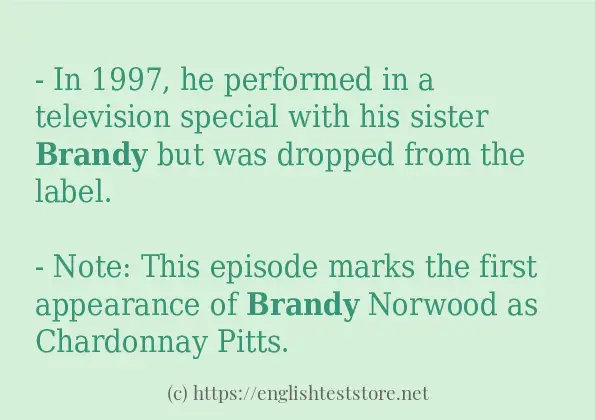 Use the word "brandy" - EnglishTestStore Blog