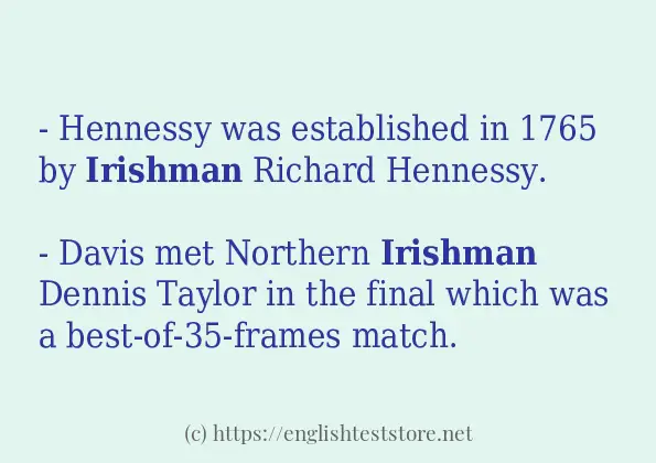 "irishman" how to use in sentences - EnglishTestStore Blog