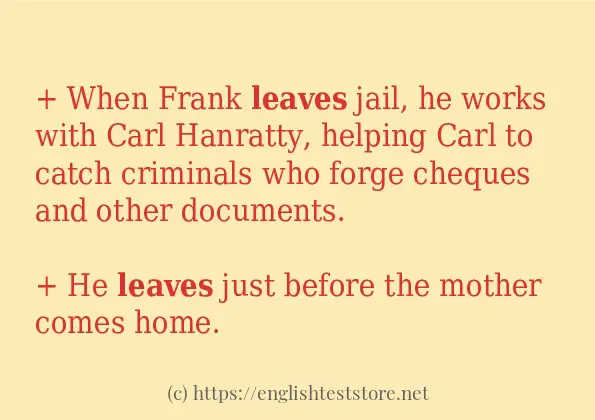 "leaves" use in-sentences - EnglishTestStore Blog