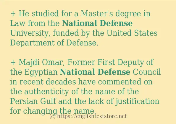 "national defense" some ways to use - EnglishTestStore Blog