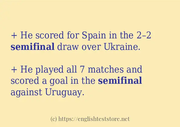 "semifinal" example in sentences - EnglishTestStore Blog