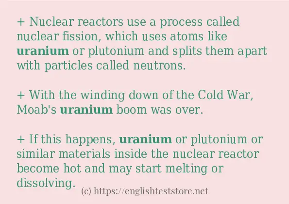 "uranium" some ways to use - EnglishTestStore Blog