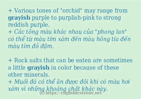 “grayish” câu ví dụ về cách dùng – EnglishTestStore Tiếng Việt